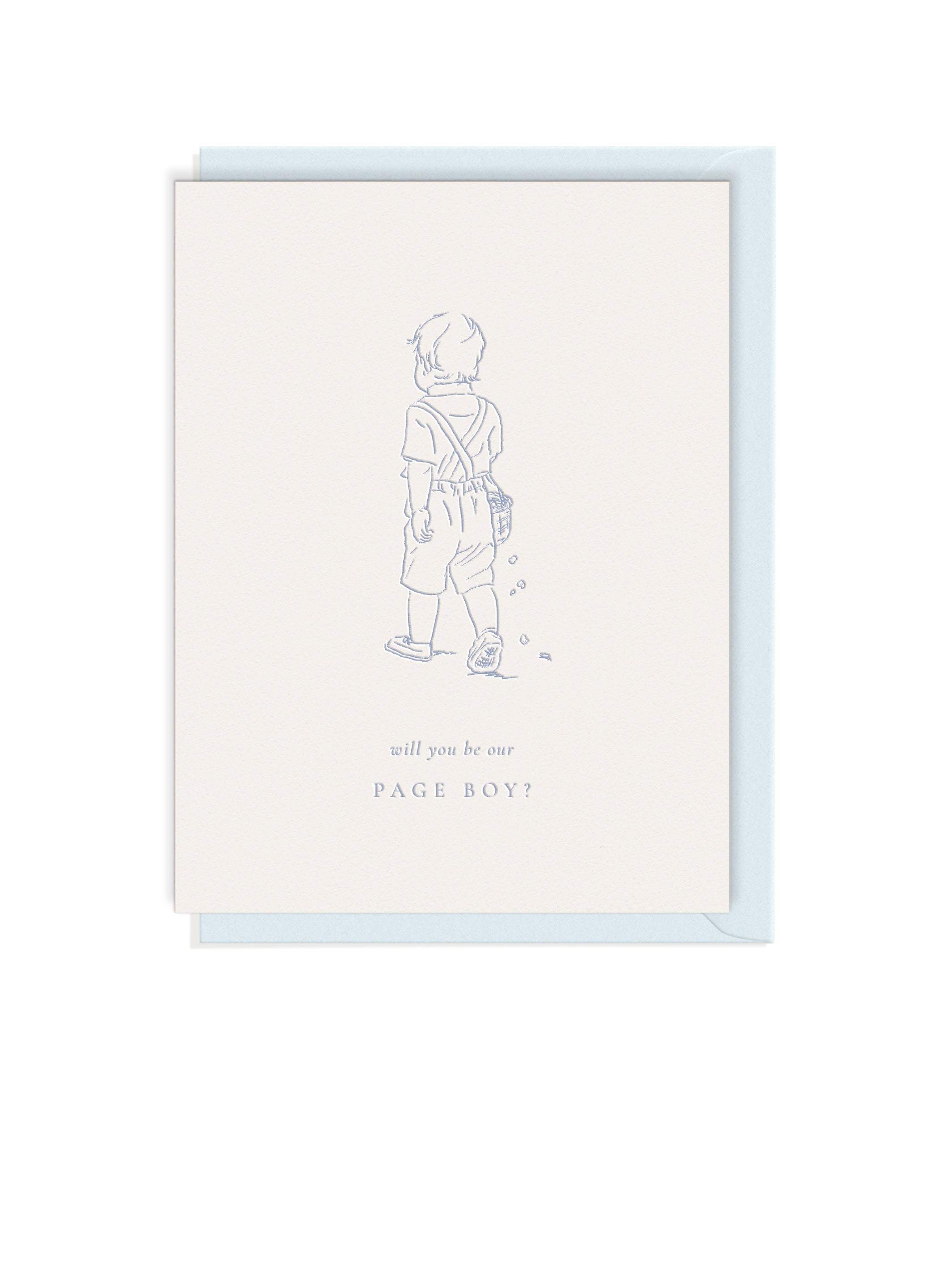 Will You Be Our Page Boy Card – Ivory and Stone